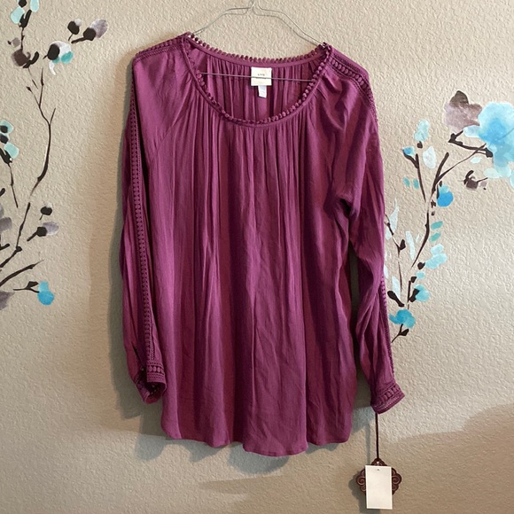 Knox Rose | Tops | Nwt Wine Tunic Top Xxl | Poshmark